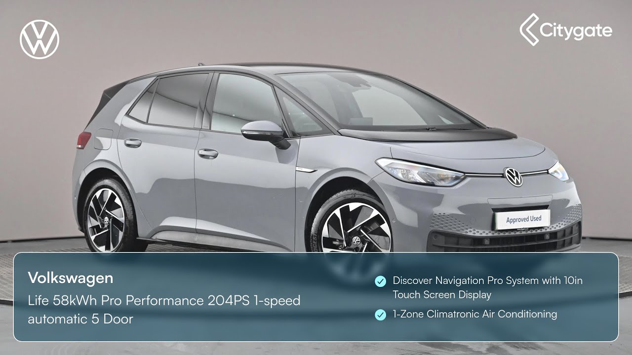 Volkswagen ID.3 - Life 58kWh Pro Performance 204PS 1-speed automatic 5 ...