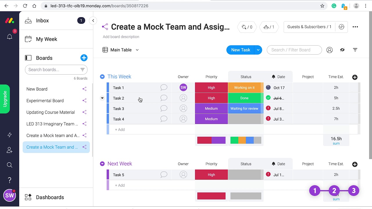 How to Create a New Board for Creating a Mock Team and Assigning Roles ...
