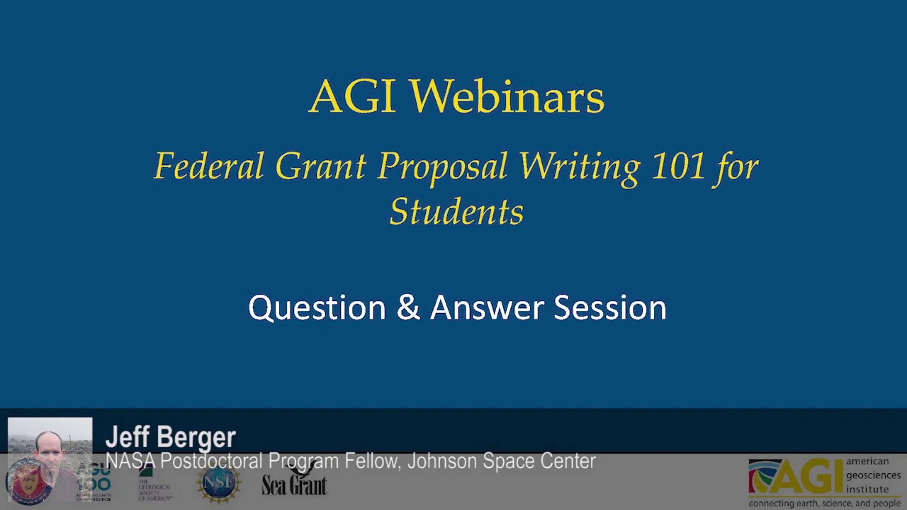 Federal Grant Proposal Writing 101: Question & Answer Session - YouTube