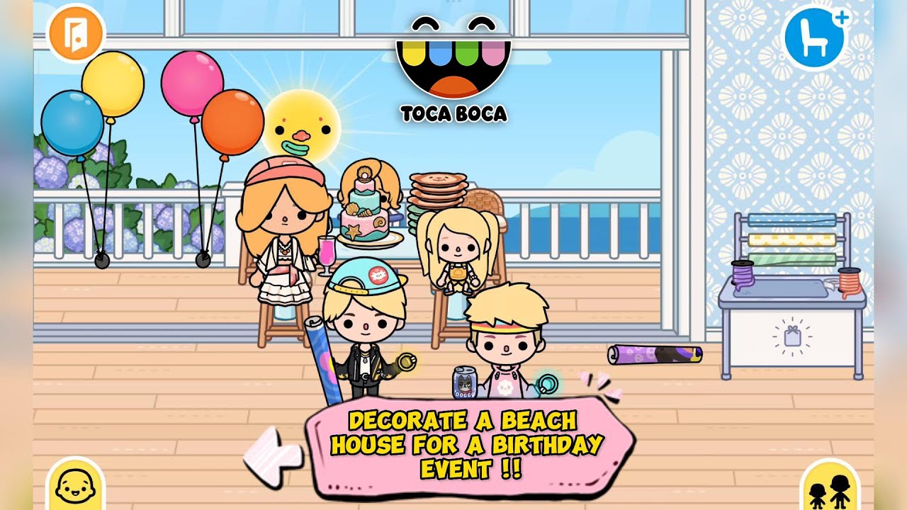 Decorate a Beach House For a Birthday Event🥳 Toca Boca - YouTube