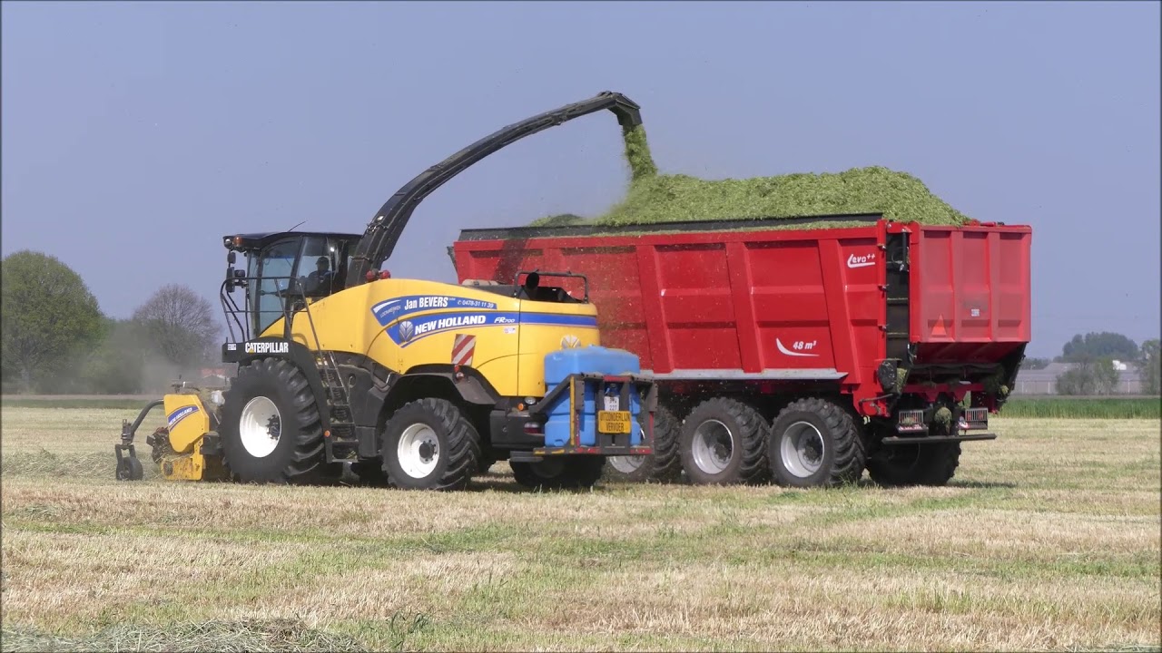 Jan Bevers winter rogge hakselen 2019 , New Holland FR 700 - YouTube