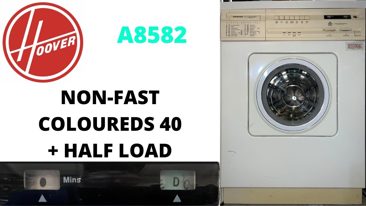 Hoover Ecologic A8582 Washer Dryer - [D] Non-Fast Coloureds 40 + Half ...