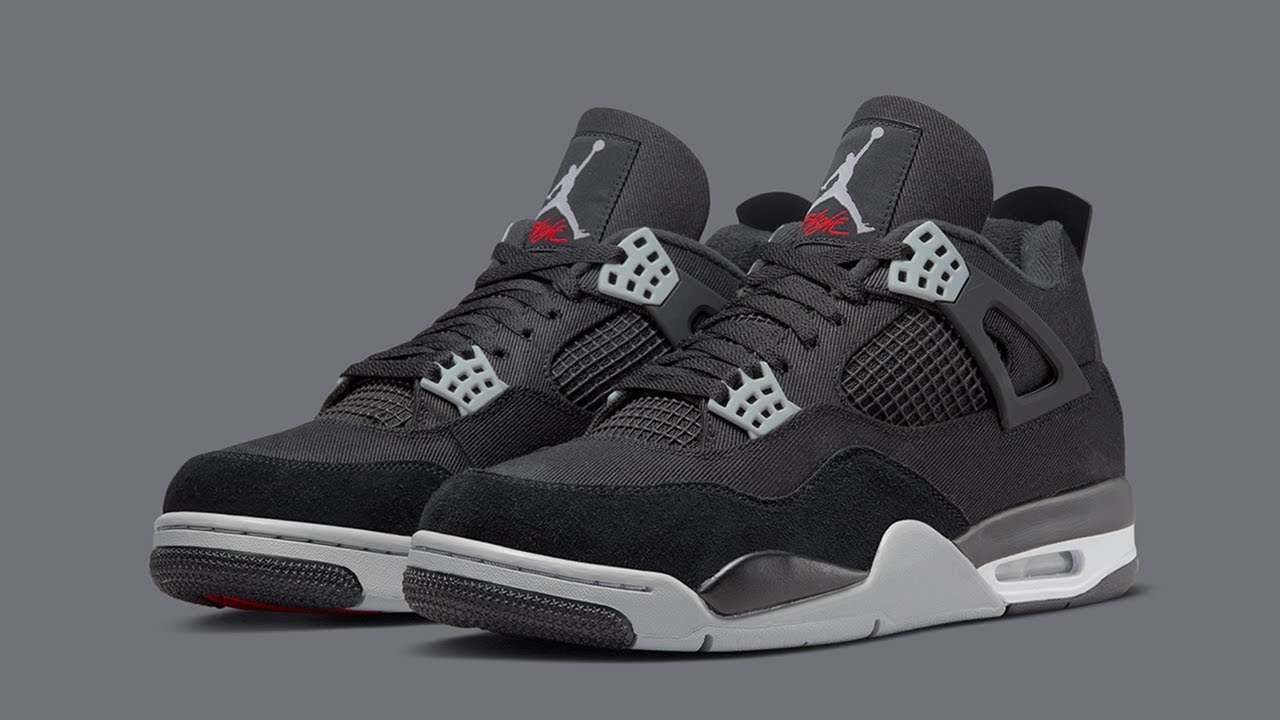 Air Jordan 4 Retro SE 'Black Canvas' DH7138 006 - YouTube