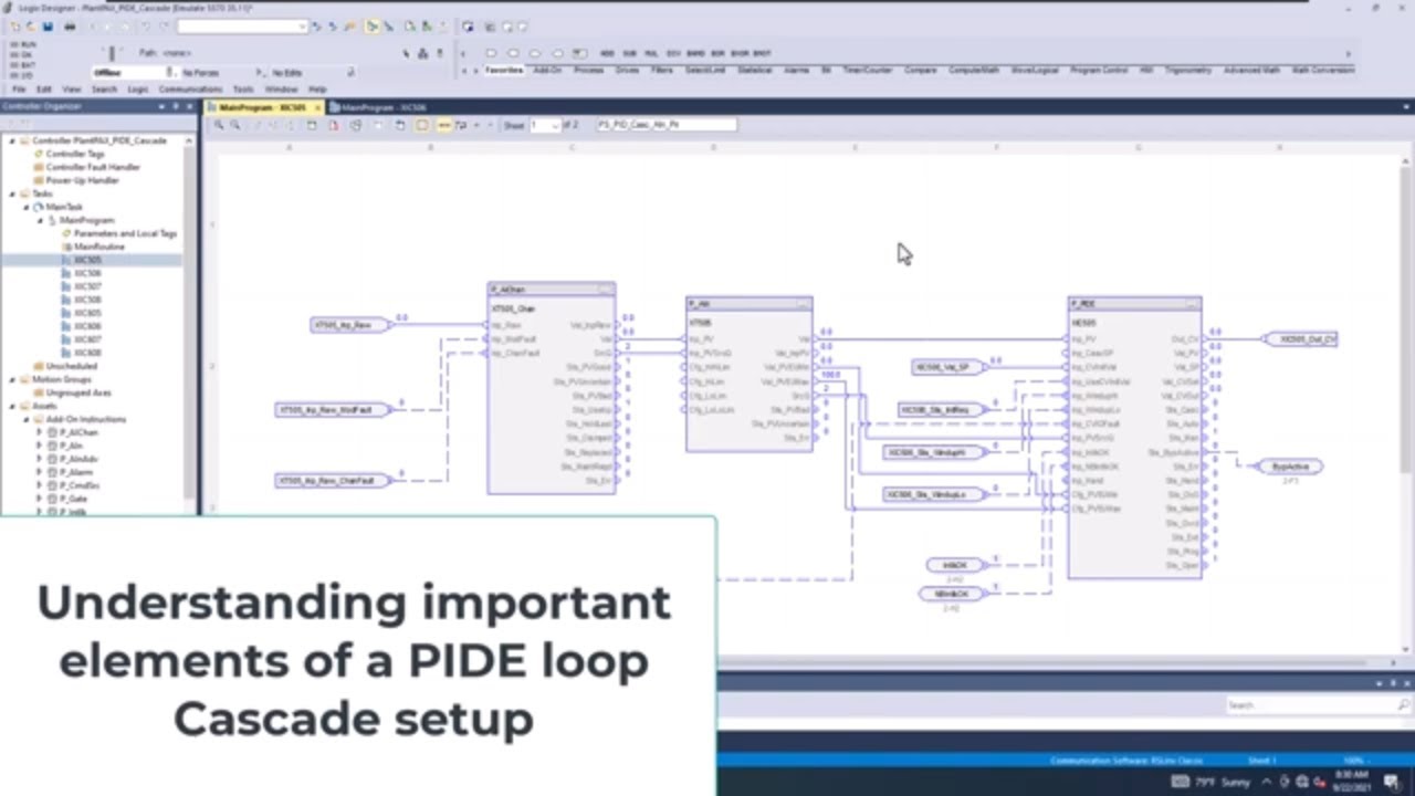 PlantPAX PIDE Simple Cascade Loop 2024 - YouTube