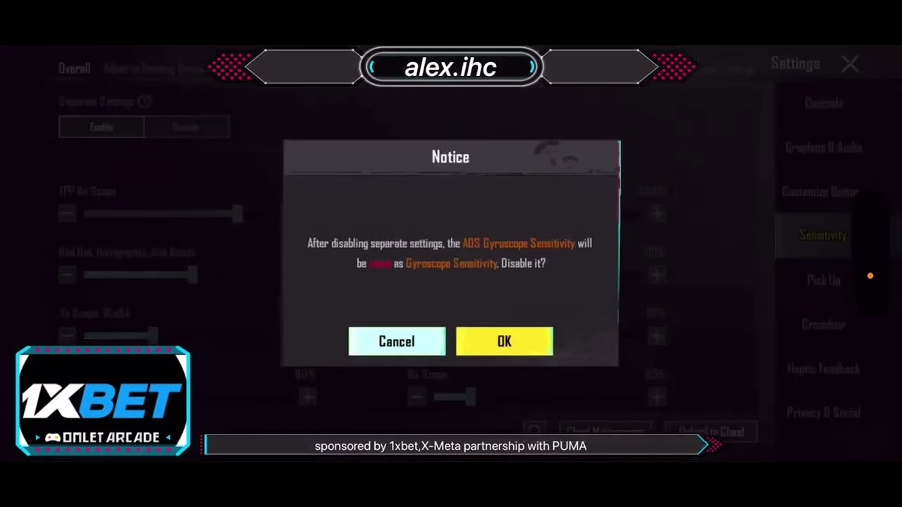 IHC ALEX PMGC CHAMPION ADVANCE SETTING AND SENSITIVITY @IHCxALEX - YouTube