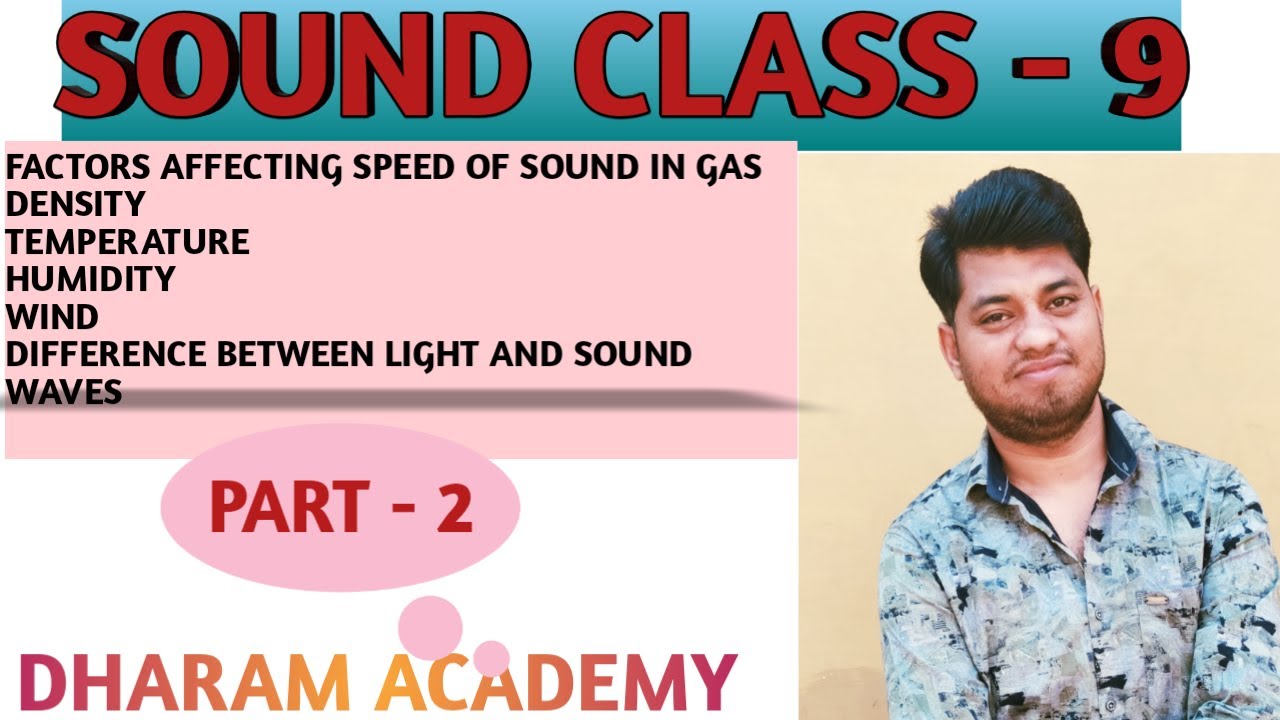 PHYSICS Class 9 SOUND BY DHARAM SIR II FACTORS AFFECTING VELOCITY OF physics-class-9-sound-by-dharam-sir-ii-factors-affecting-velocity-of