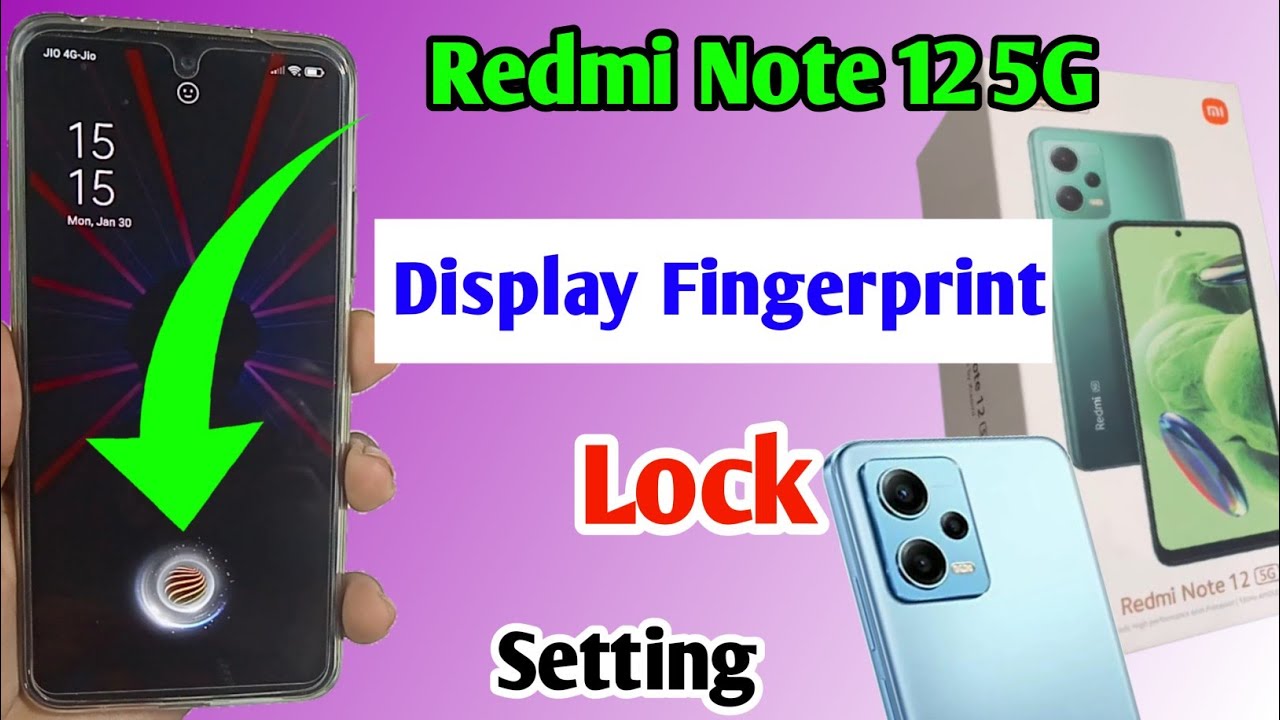 redmi note 12 in display fingerprint setting/redmi note 12 me display ...