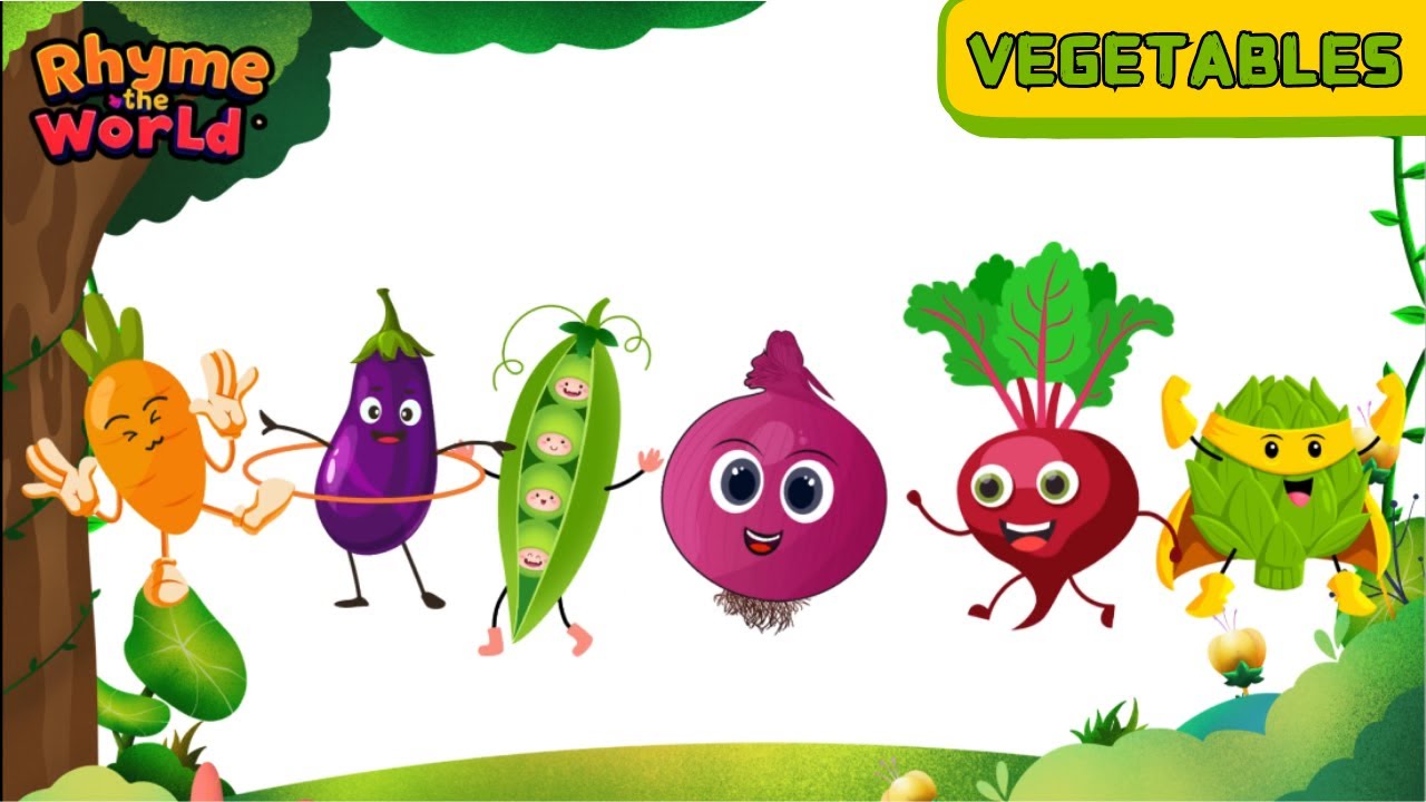 Vegetables Name in English: Learning Vegetables Rhymes for kids: Fun ...