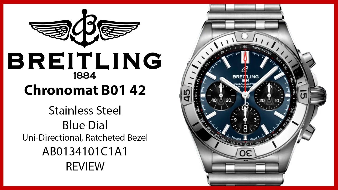Breitling Chronomat B01 42 Stainless Steel Blue Dial AB0134101C1A1 ...