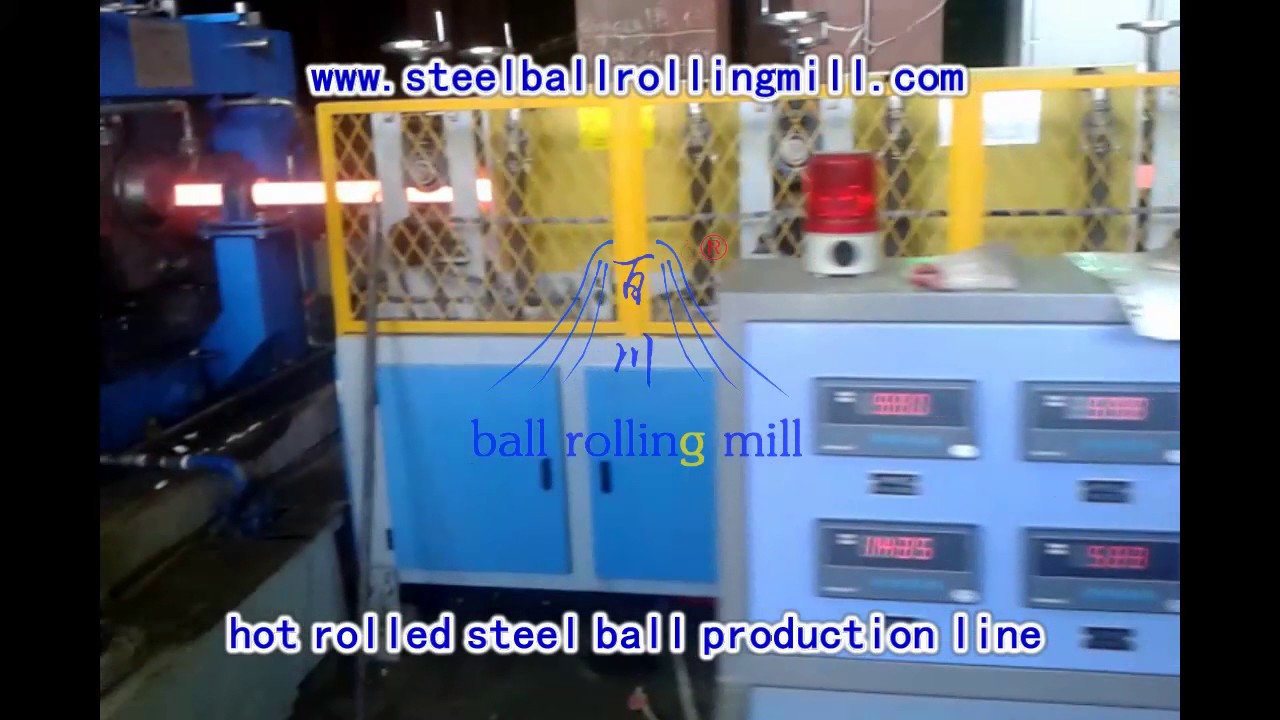 steel ball rolling mill,hot rolled steel ball production line - YouTube