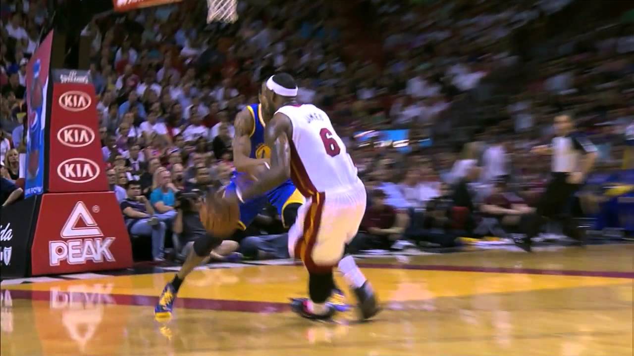 LeBron slips, leaves skid marks all over the floor - 2014.01.03 - YouTube