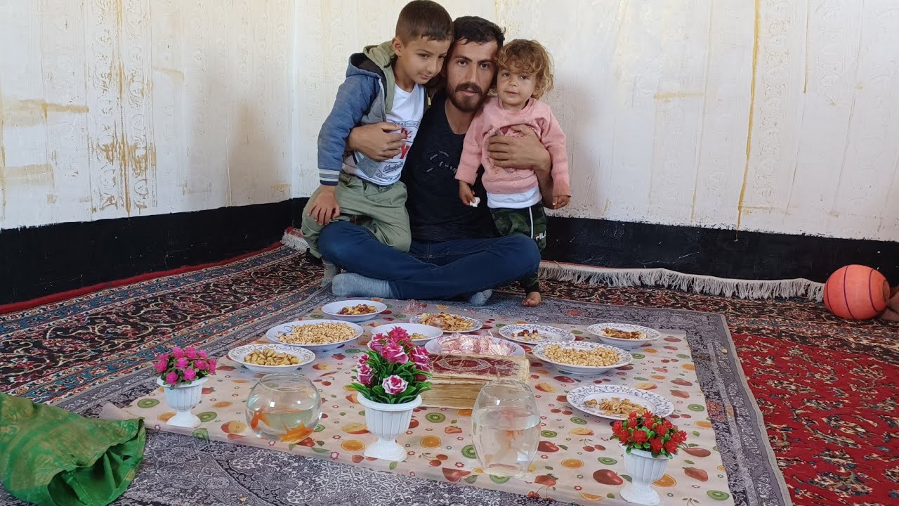 Traditional celebration: Qasim and his children go to welcome the new ...