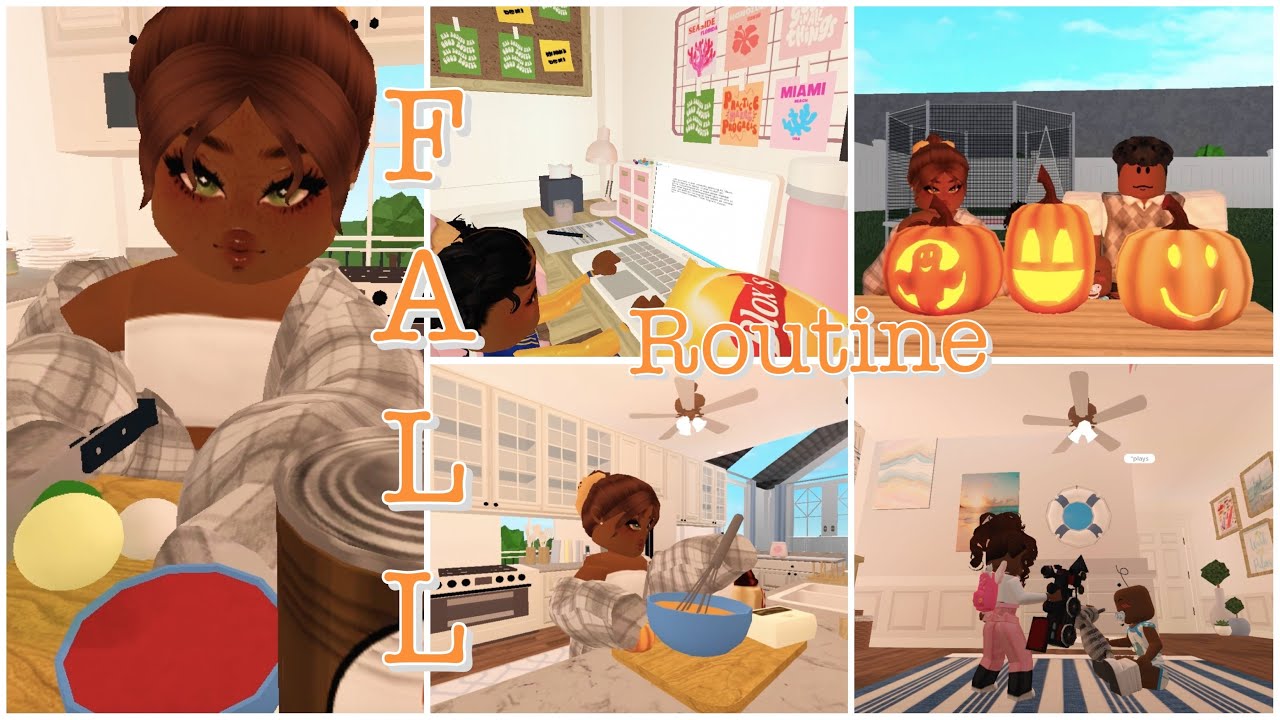 Our Family Fall Night Routine| Bloxburg Roleplay - YouTube
