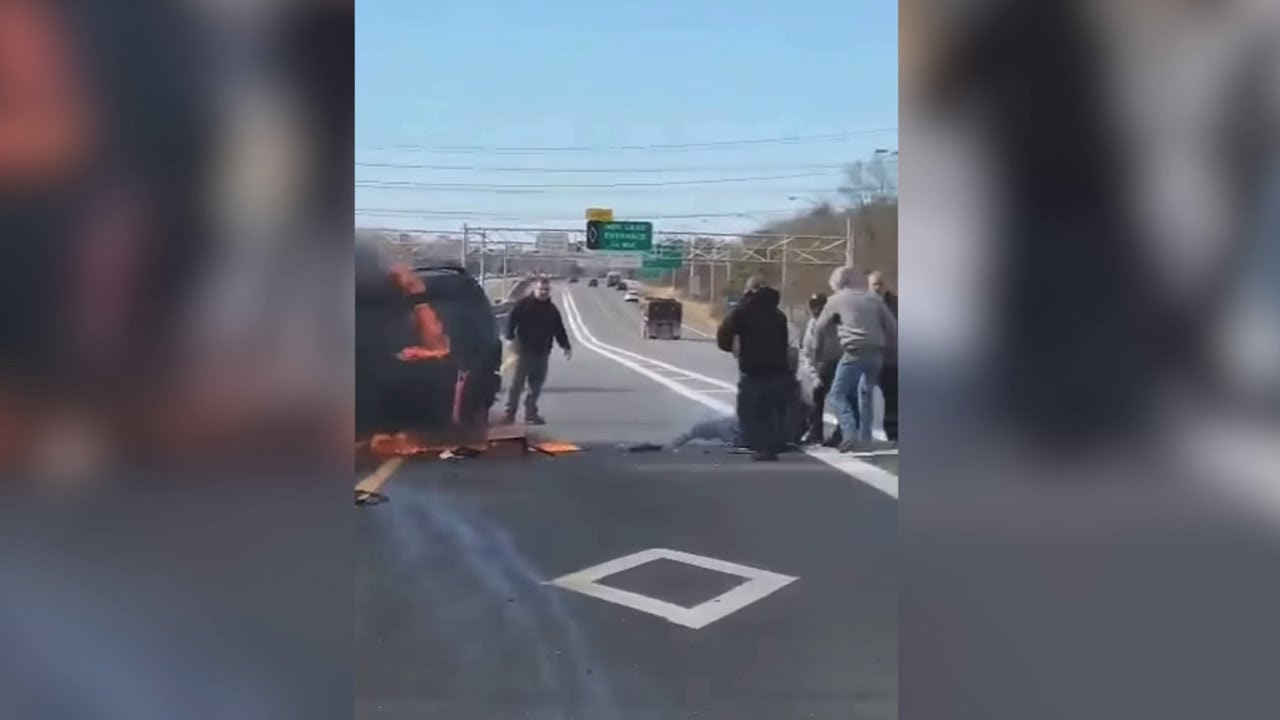 Good Samaritans Rescue Woman From Burning Car On Long Island Expressway