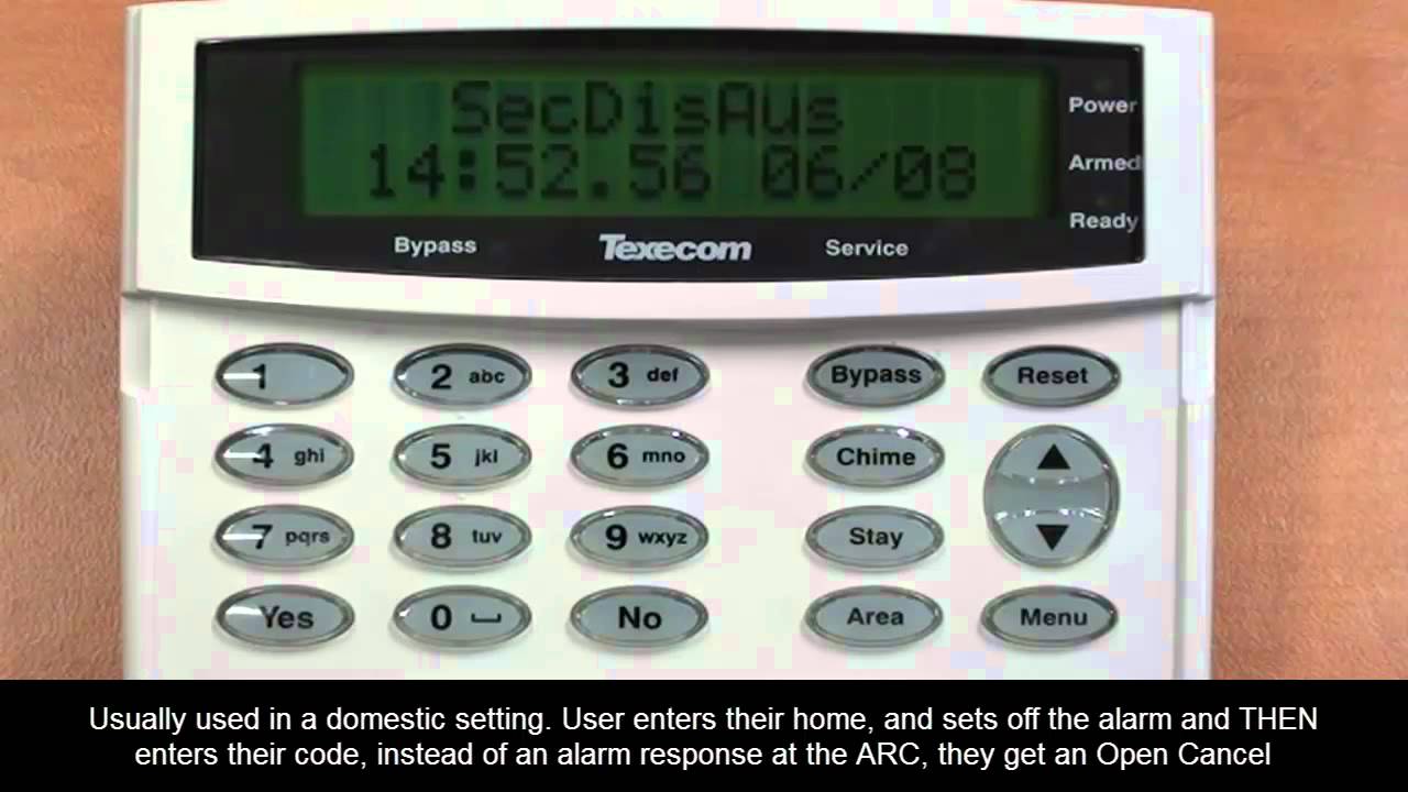 Technical Note: Texecom 816/832 Open Cancel Event Reporting - YouTube