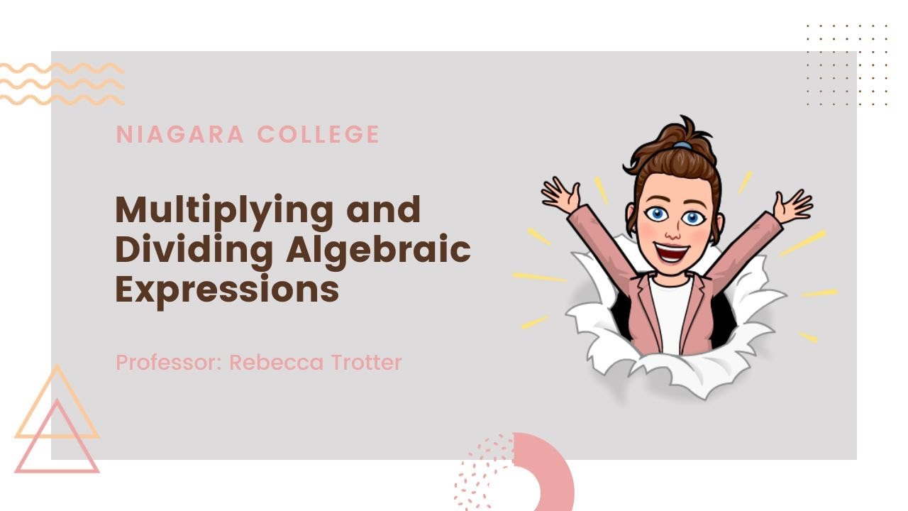 Multiplying and Dividing Algebraic Expressions - YouTube