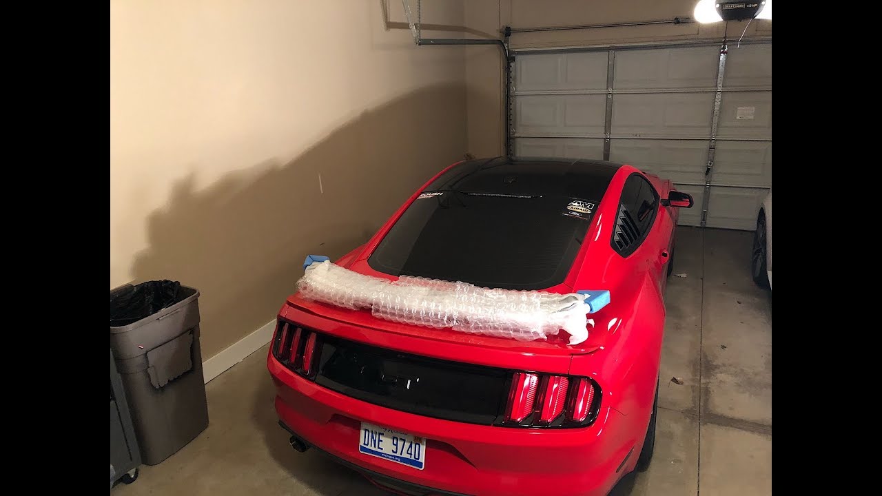 SHELBY GT350 SPOILER INSTALL & CAR MEET PT2 - YouTube