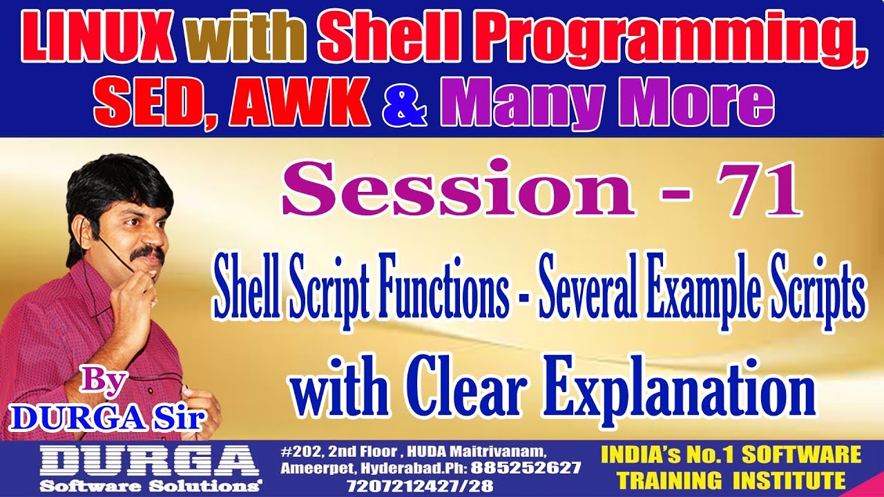 Session-71: Shell Script Functions - Several Example Scripts with Clear ...