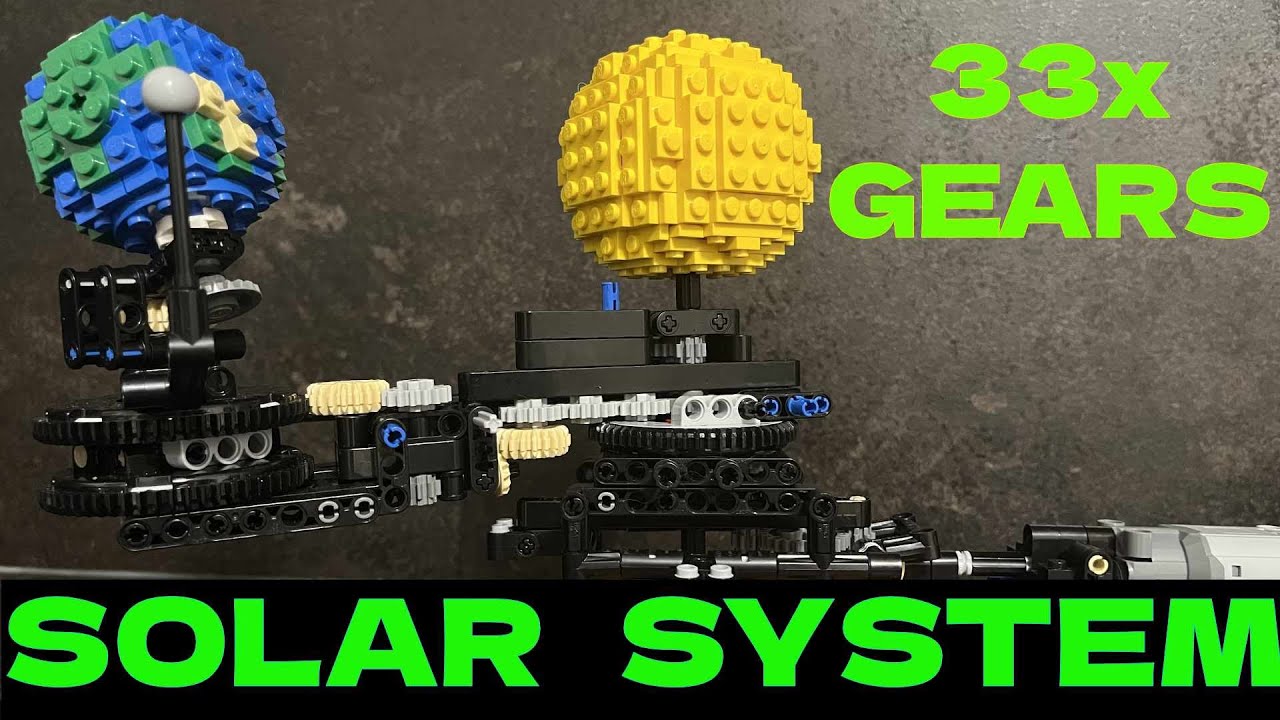 Solar Orrery - Earth, Moon and Sun #lego - YouTube