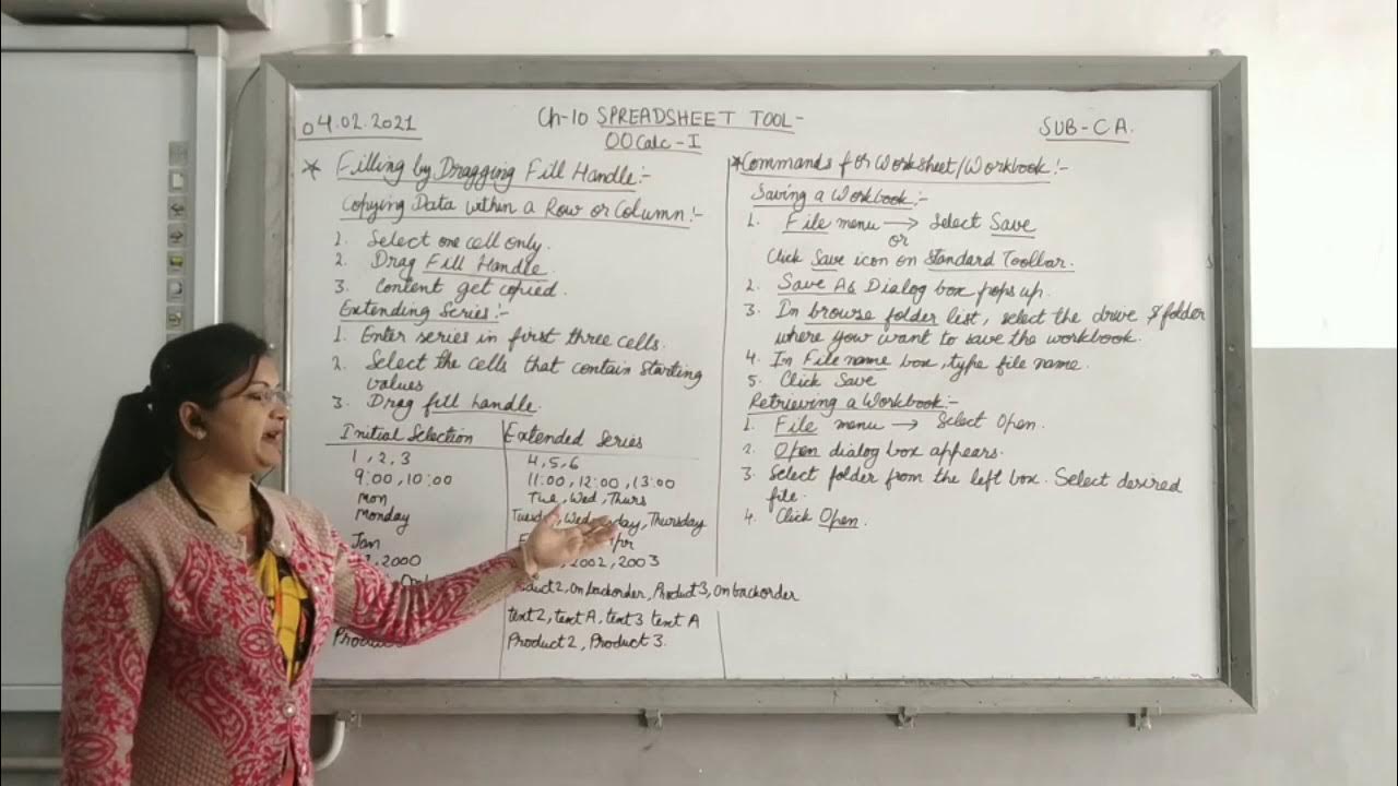CBSE CA Computer Application Class-9 Ch-10 Spreadsheet Tool - OO Calc-I Part-3 - YouTube