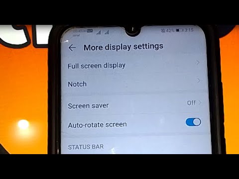 huawei honor 20i mobile me auto rotate screen kaise on kare - YouTube