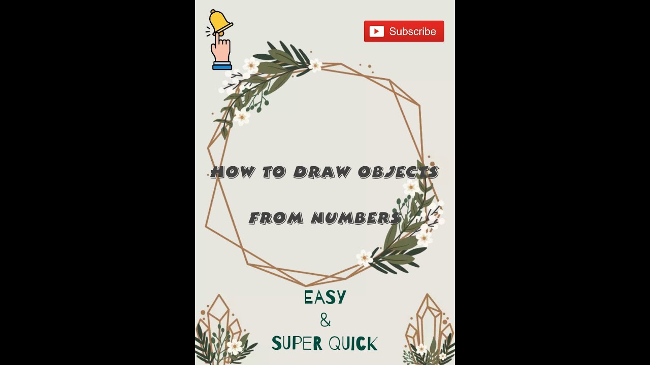 How to draw objects from numbers | Quick and easy !!!! - YouTube