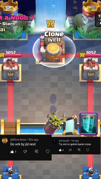 Can goblin barrel, mirror, and clone three crown? #clashroyale #shorts ...