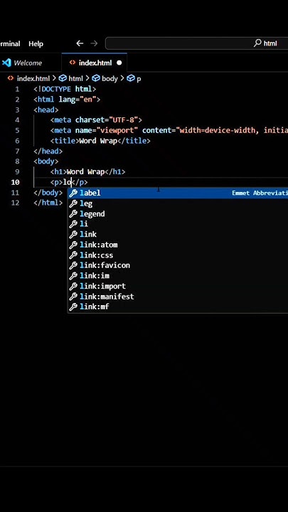Shortcut command for word wrap in html in VS code in Windows - YouTube