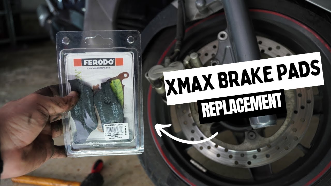 How to Replace Yamaha Xmax Brake Pads YP125R - YouTube