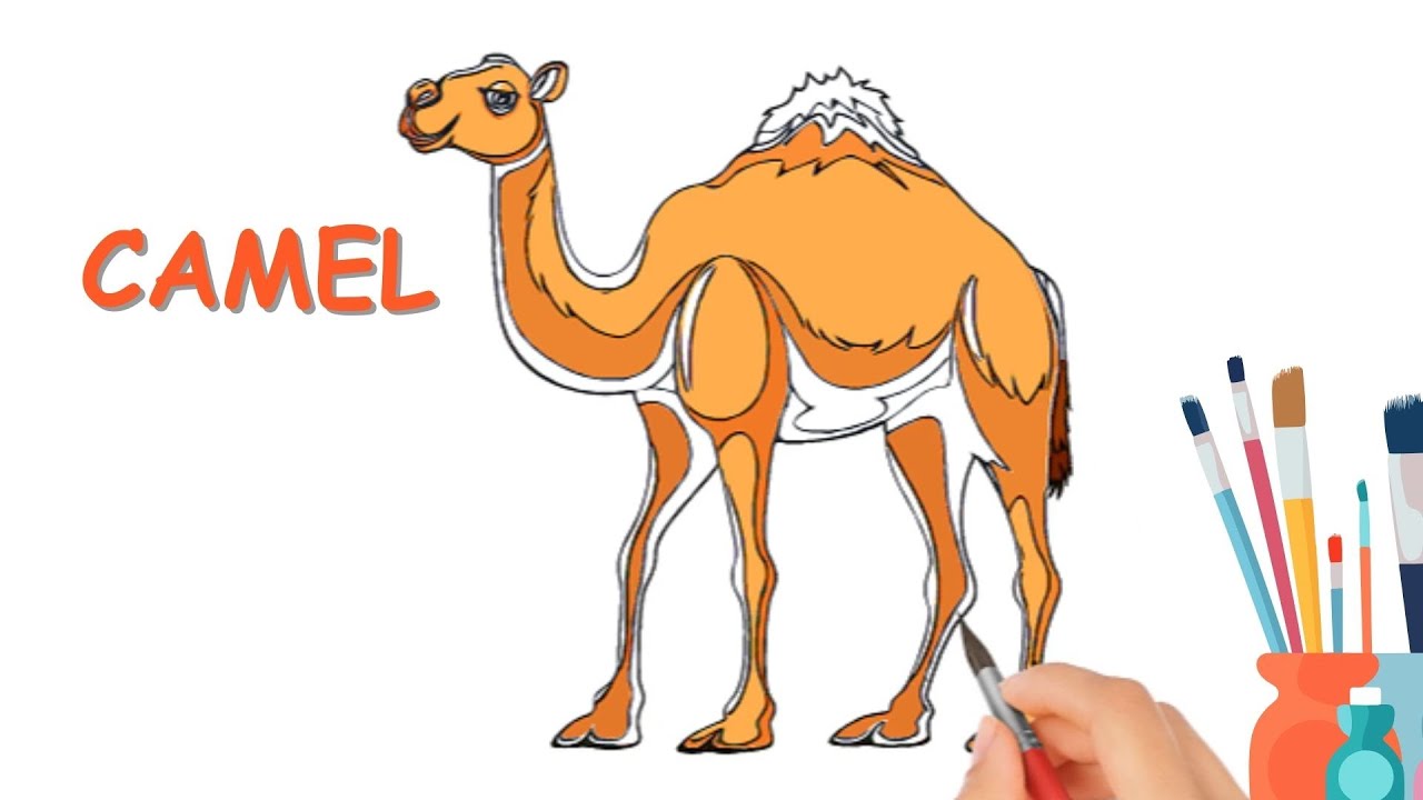 LEARN TO DRAW A CUTE CAMEL - Easy Step-by-Step Tutorial for Kids! - YouTube