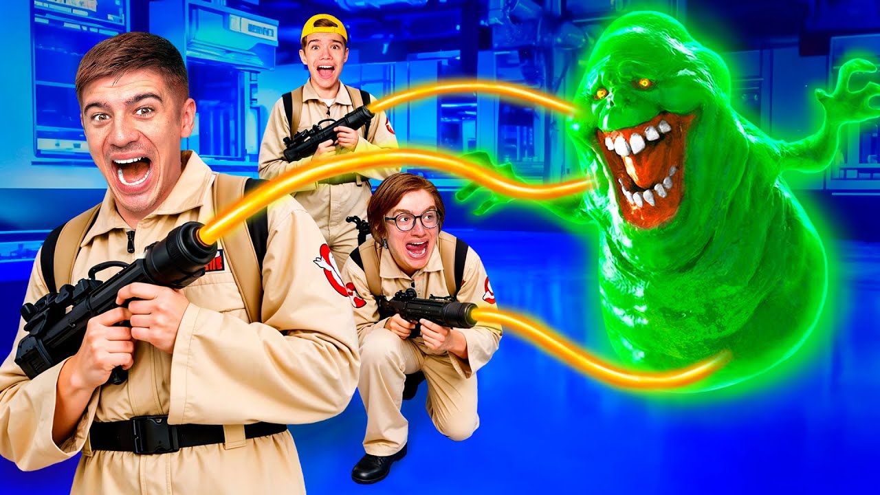 GHOSTBUSTERS in Real Life ! – In A Theme Park - YouTube