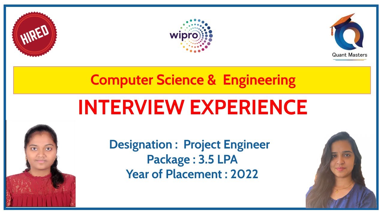 Wipro Interview Experience - 2022 | Designation: Project Engineer - YouTube
