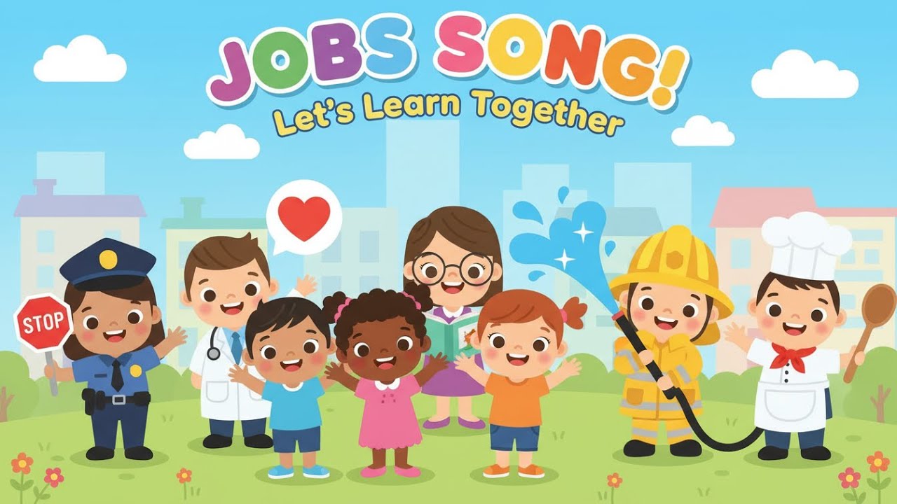 Jobs Song for Kids | Learn Job Names with Fun Movements | Helpers Song ...