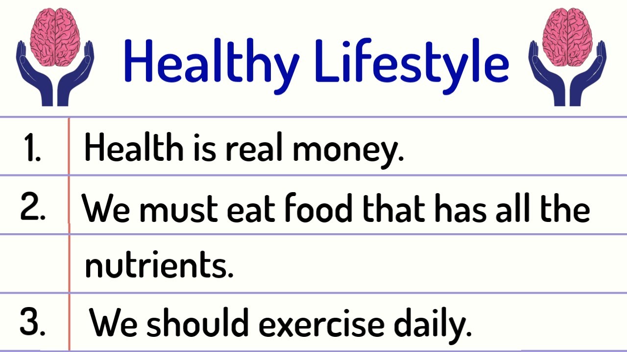 Healthy Life Essay 10 Lines || Healthy Life Essay in English - YouTube