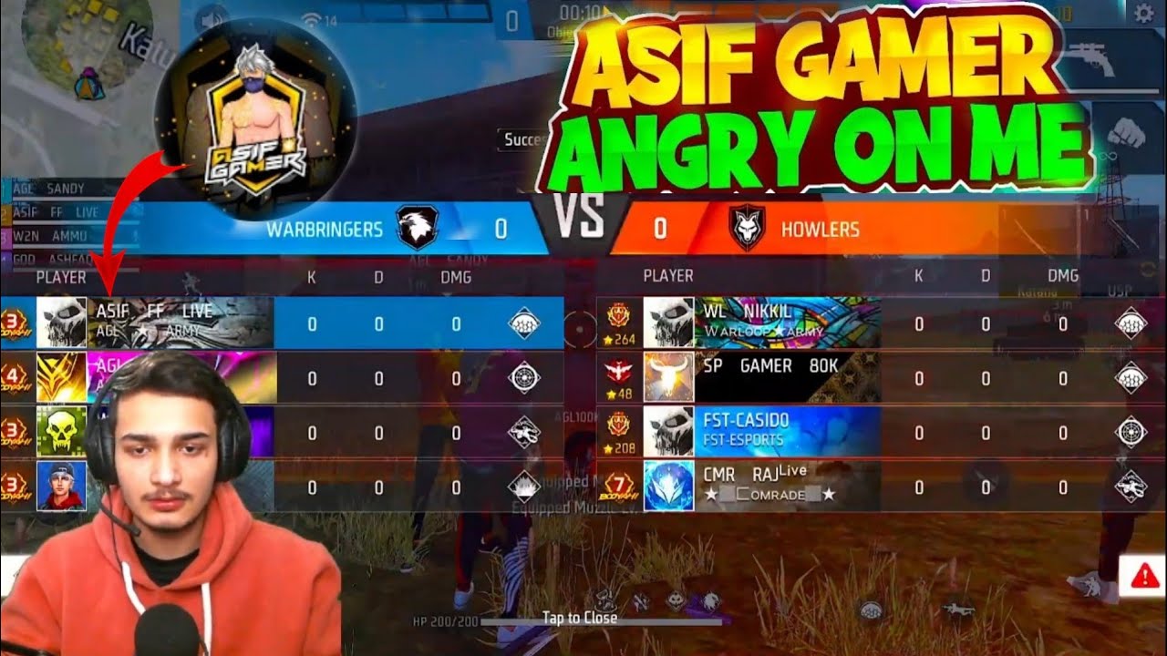 ASIF GAMER ANGRY ON HIS TEAMMATES 🤬🤬 - YouTube