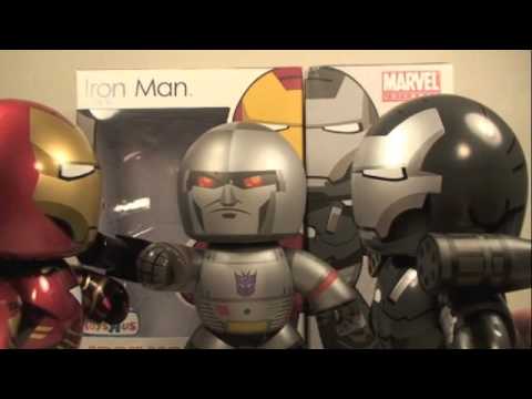 Iron Man 2 Movie Mighty Muggs War Machine & Mark VI Armor Iron Man Toy ...