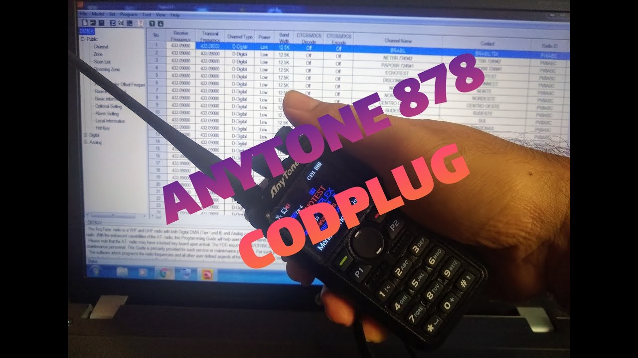 ANYTONE 878 PLUS - APRESENTAÇÃO BASICA - YouTube