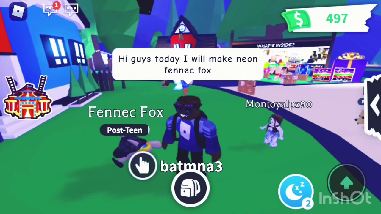 ADOPT ME I MADE MY NEON FENNEC FOX - YouTube