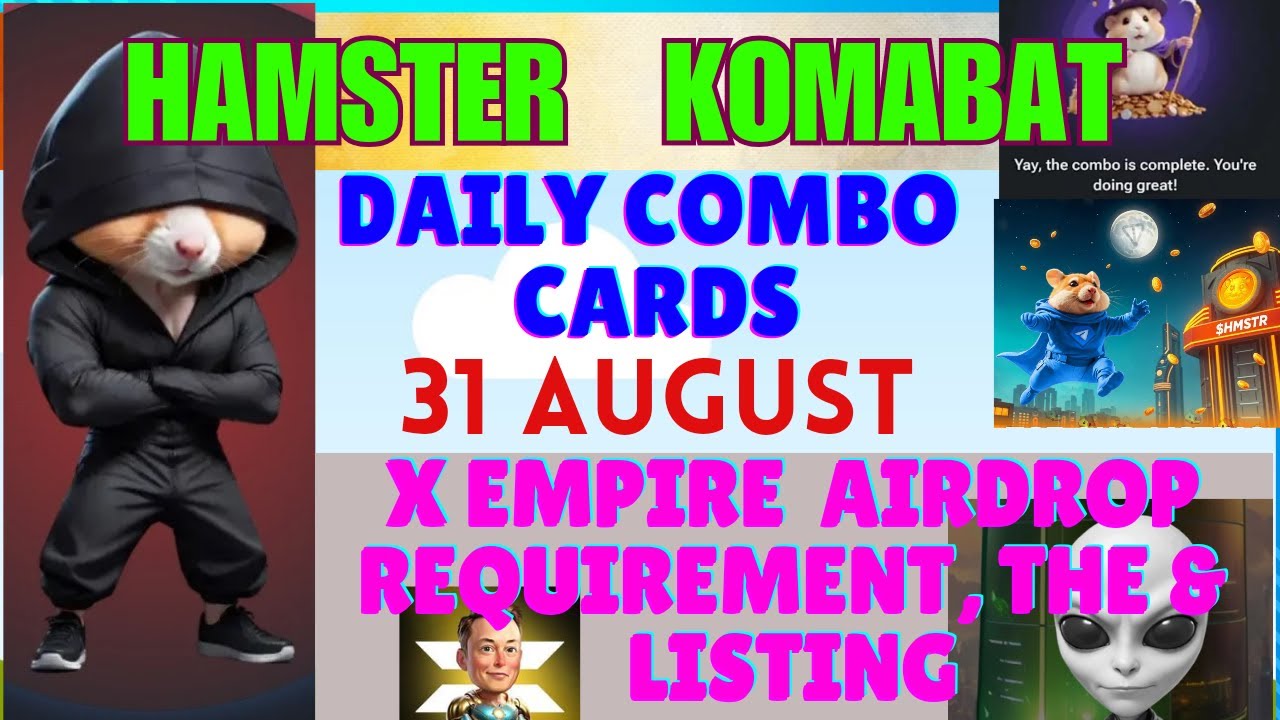 Hamster Kombat daily combo Cards | 31 August Hamster Kombat Daily Combo ...