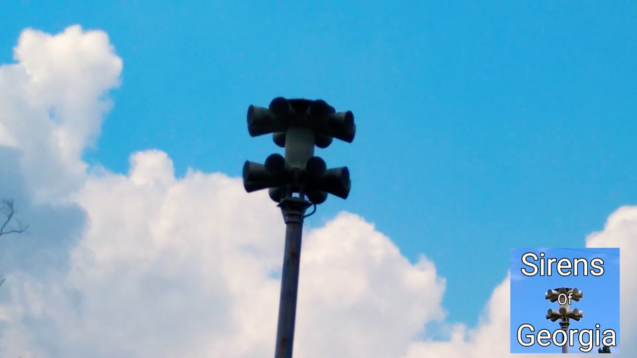 Sentry 16v1t-b noon blast + ambience. Sugar Hill siren No. 5. - YouTube