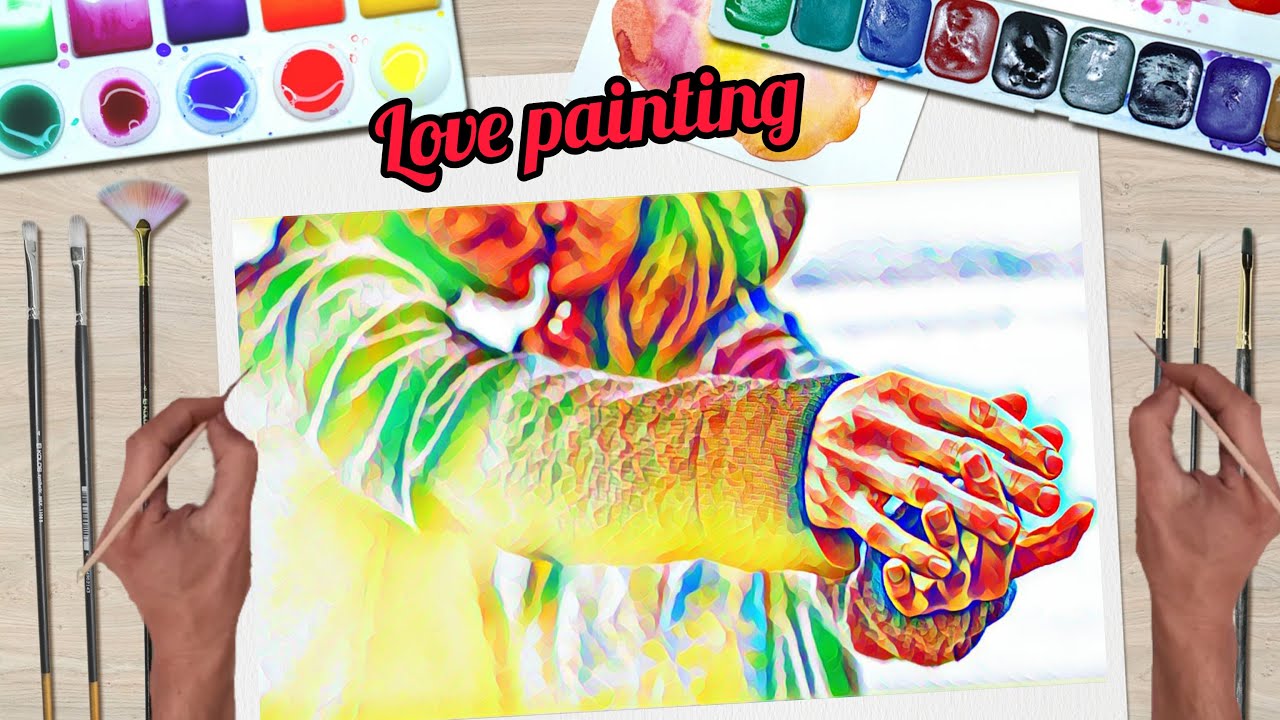 Lovely hug painting - YouTube