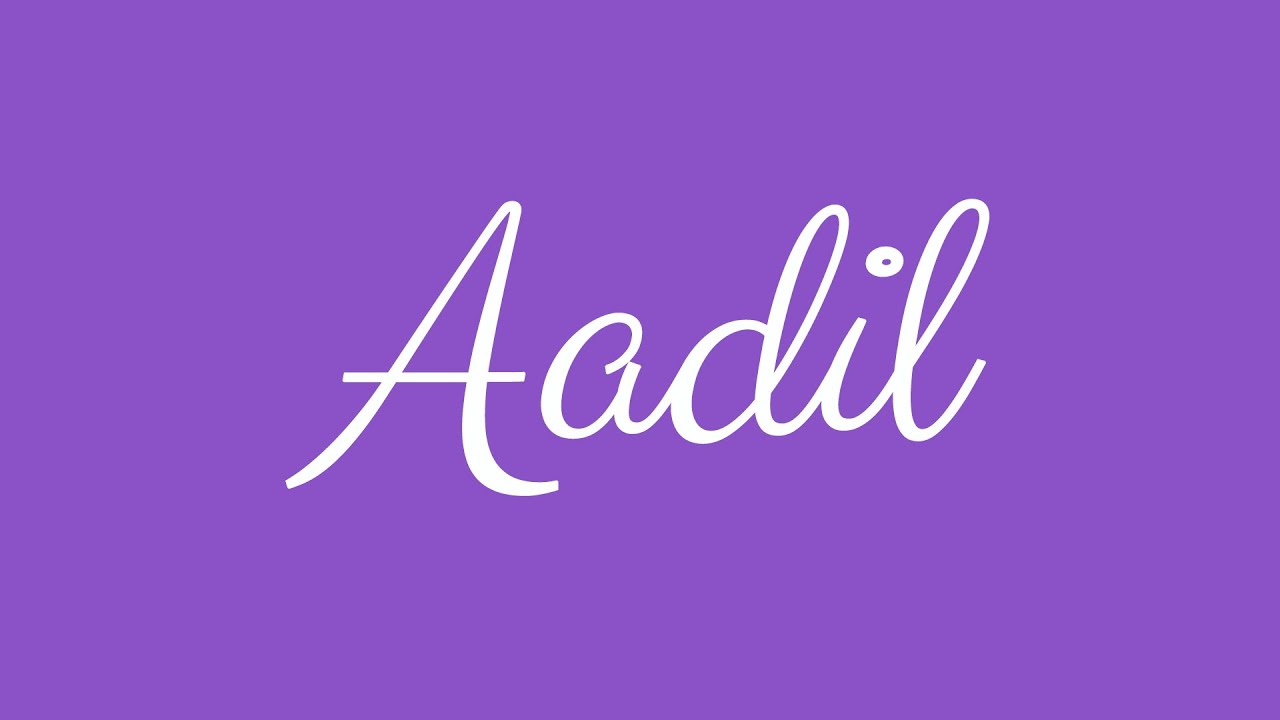 Learn how to Sign the Name Aadil Stylishly in Cursive Writing - YouTube