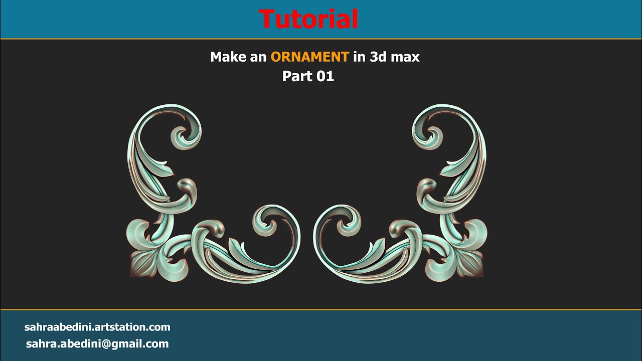 Make an ornament in 3d max Part01 - YouTube
