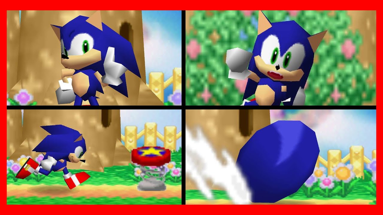 Sonic in Smash 64??? | Sonic Full Moveset (Taunts, Kirby Hat & More ...