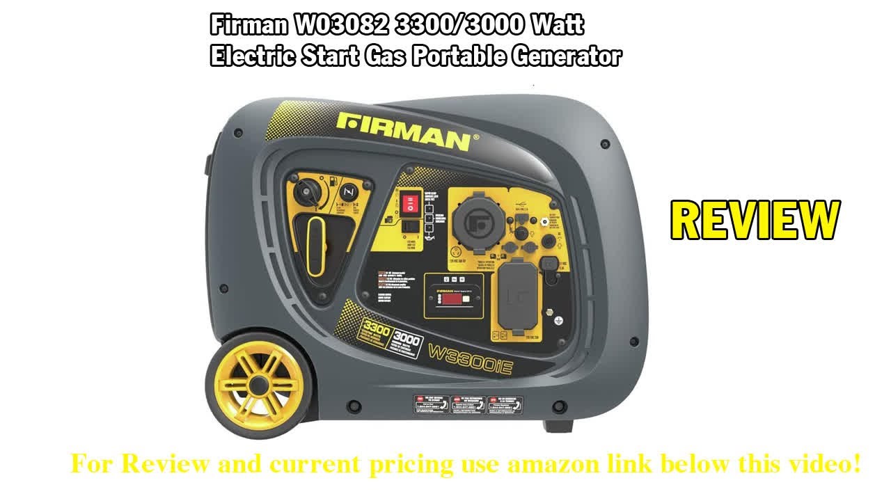 Review Firman W03082 3300/3000 Watt Electric Start Gas Portable 2021 ...