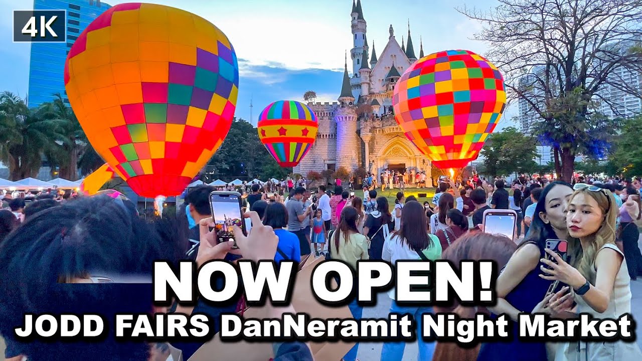 【🇹🇭 4K】NOW OPEN! JODD FAIRS DanNeramit new Night Market in Bangkok 2023 ...