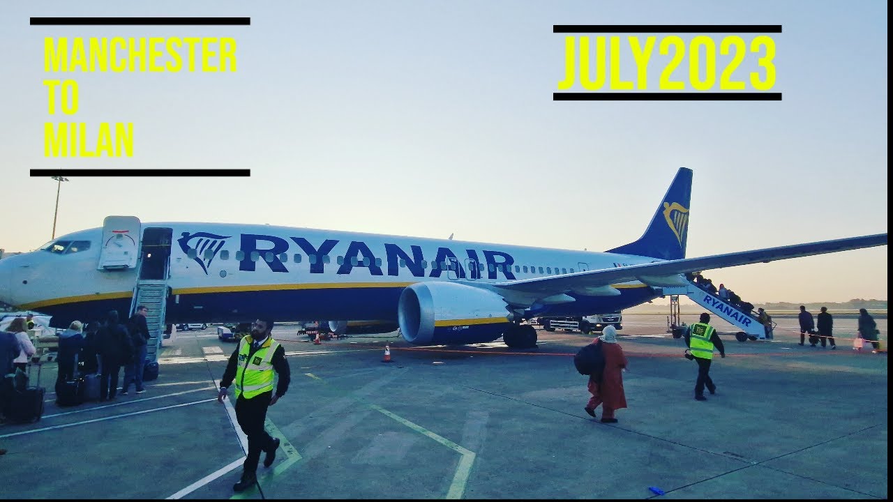 Ryanair flight to Milan - YouTube