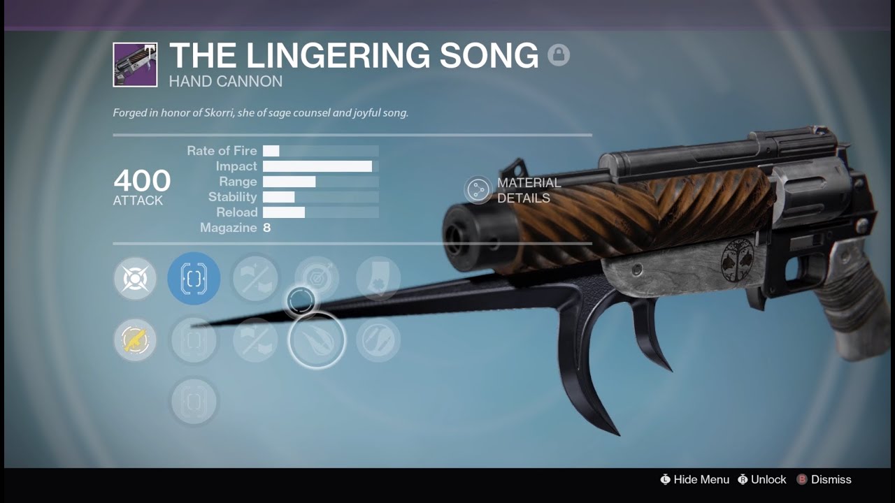 Destiny 1 The Lingering Song Iron Banner legendary hand cannon drop ...