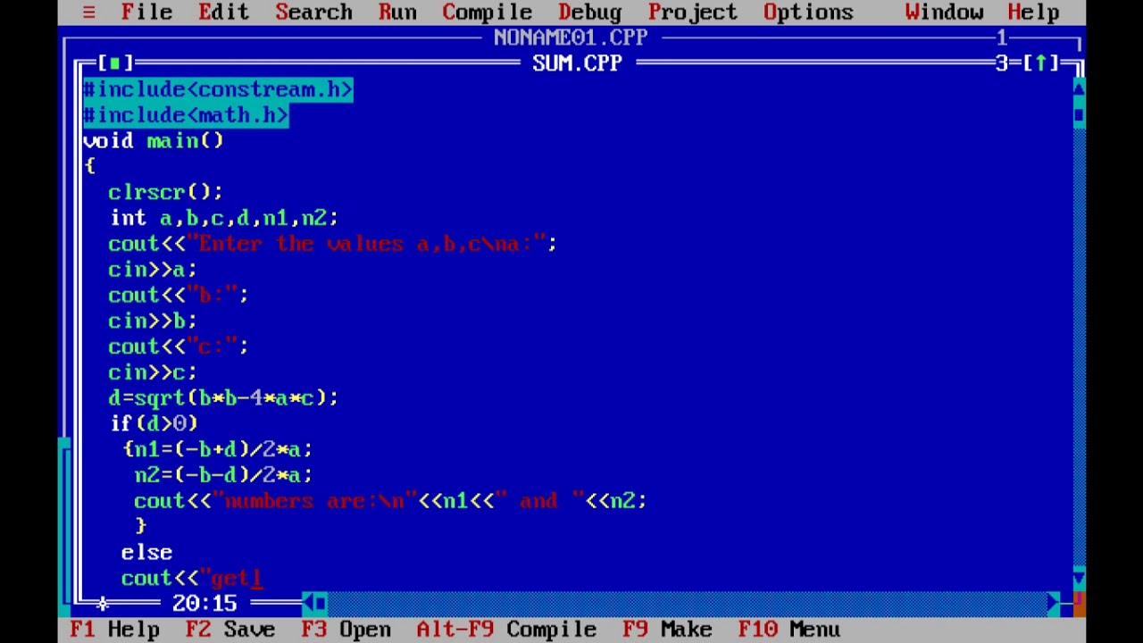 C Program To Find Roots Of Quadratic Equations YouTube