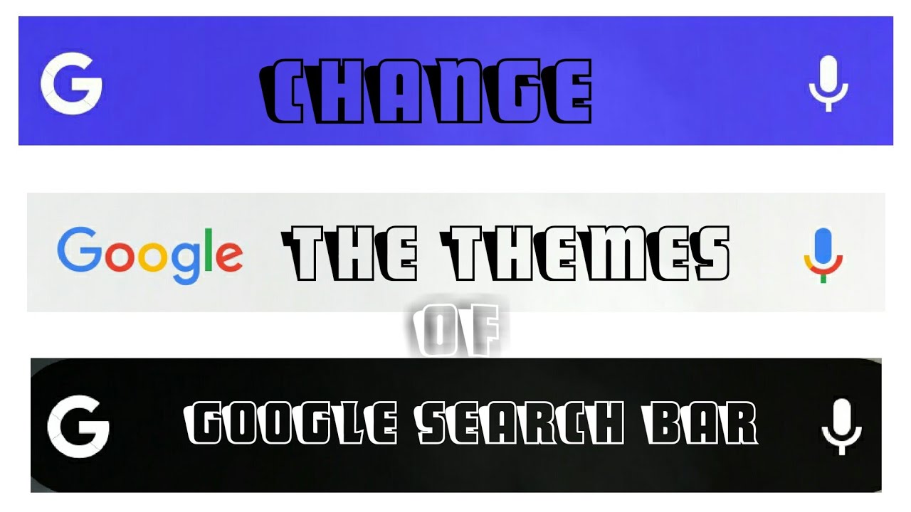 How we can change the themes of Google search bar..... - YouTube
